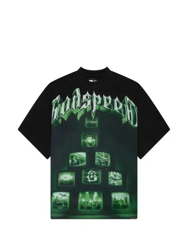 GODSPEED Overstimulation Graphic-print T-shirt - Black