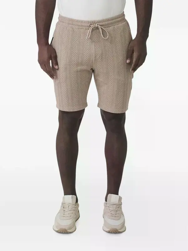 MAUVAIS Tanami Cable-knit Drawstring Shorts - Neutrals