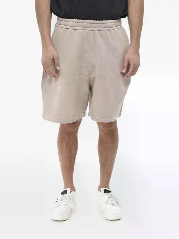 CULTURA Embroidered-logo Shorts - Neutrals