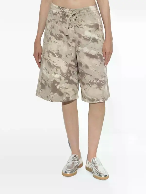 Adidas Abstract-print Logo-embroidered Shorts