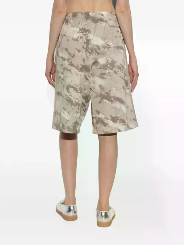 Adidas Abstract-print Logo-embroidered Shorts