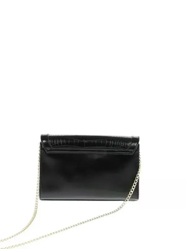 Moschino Crocodile-effect Heart-plaque Shoulder Bag