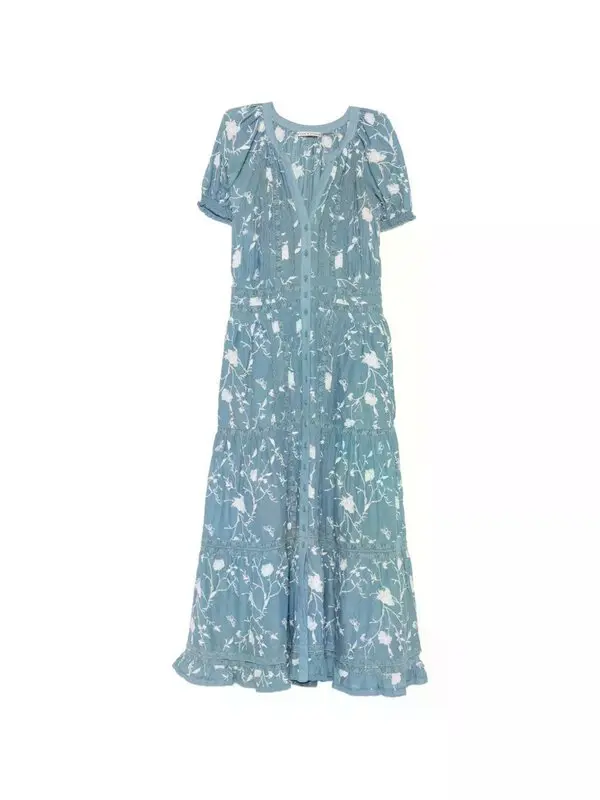 Alice + Olivia Lace-trim Floral-print Maxi Dress