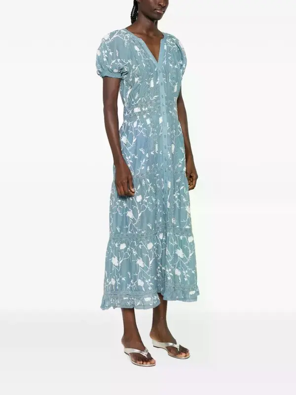 Alice + Olivia Lace-trim Floral-print Maxi Dress