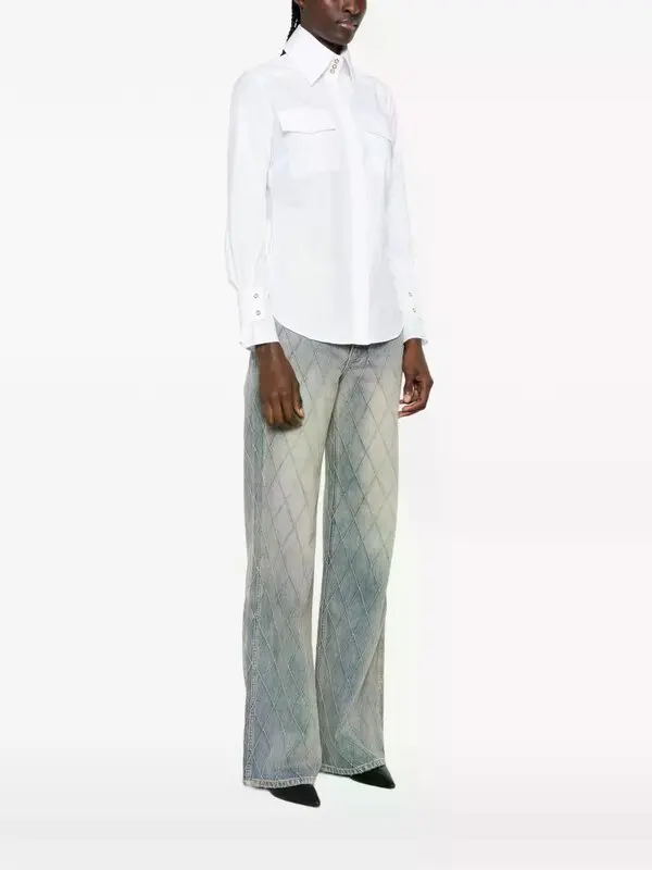 Elisabetta Franchi Logo-button Flap-pocket Shirt