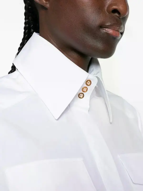 Elisabetta Franchi Logo-button Flap-pocket Shirt