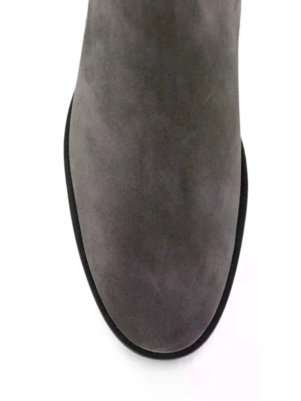 TOD'S Round-toe Elasticated-side Chelsea Boots - Grey