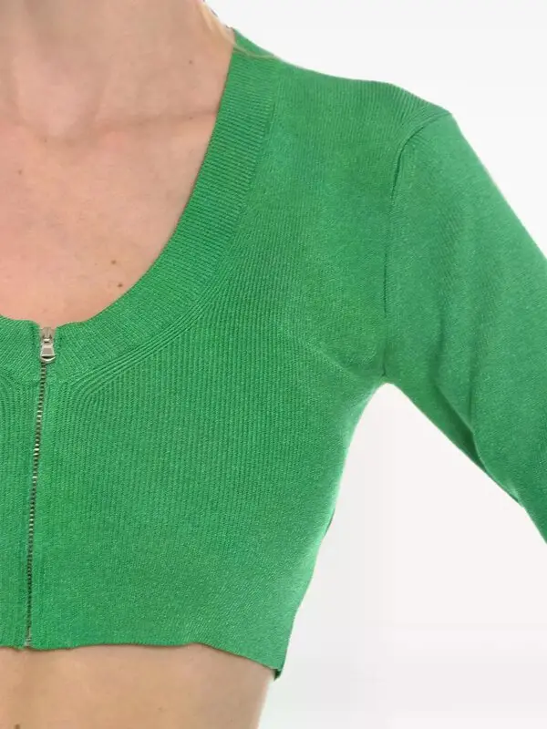 HERSKIND Zip-up Cropped Cardigan
