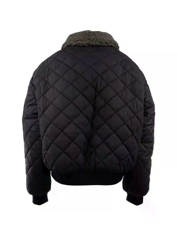 Miu Miu Quilted Shearling-collar Jacket