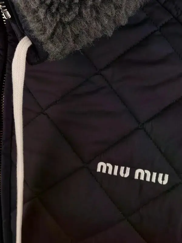 Miu Miu Quilted Shearling-collar Jacket