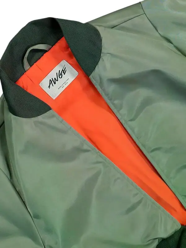 AWGE Wrap-design Cropped Bomber Jacket