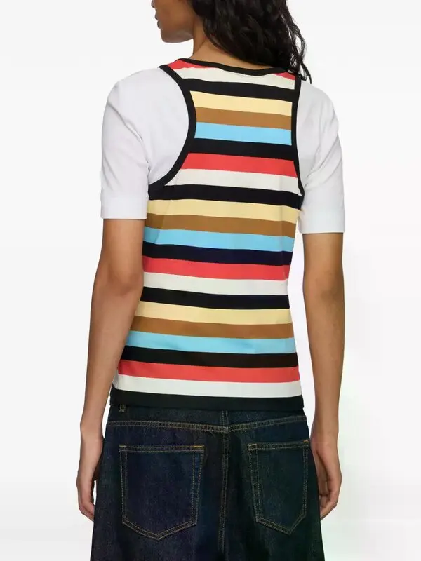 GANNI Disney-print Striped Tank Top