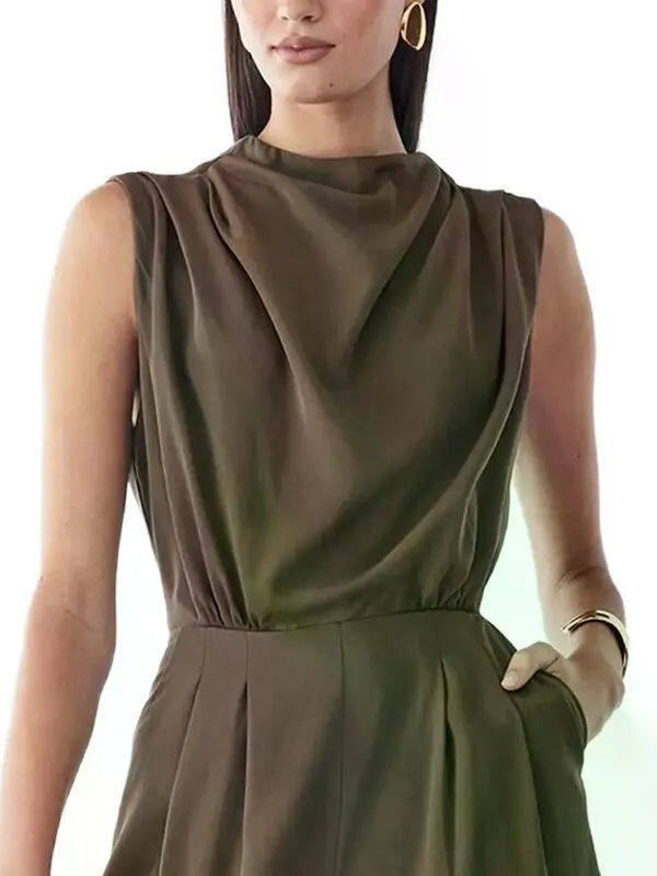BWLDR Annie Cowl-neck Wide-leg Jumpsuit - Brown
