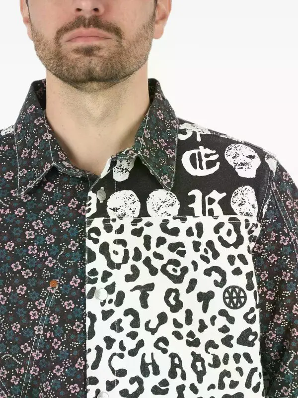 VYNER ARTICLES Patchwork Denim Jacket