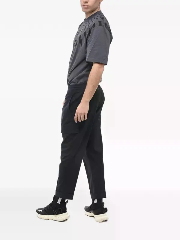 Neil Barrett Elasticated-waist Turned-up Hem Trousers