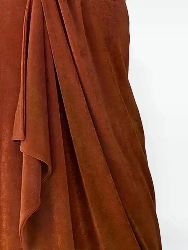 BWLDR V-neck Twist-detail Midi Dress