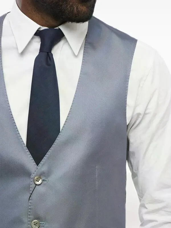 Corneliani Button-down Silk Waistcoat