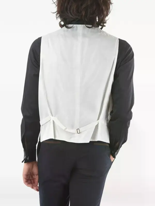 Corneliani Herringbone-pattern Silk Waistcoat