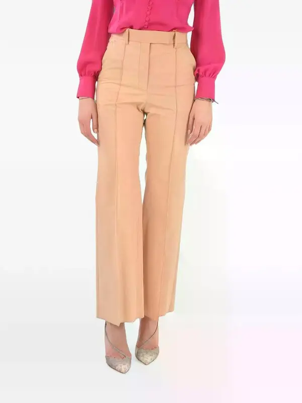 SUPER BLOND Pleated Straight-leg Trousers - Pink