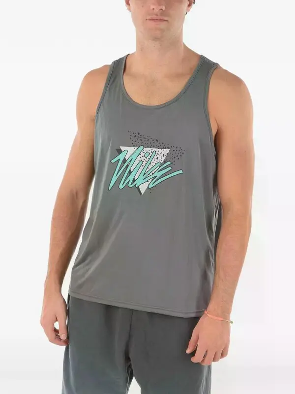 Nike Logo-print Sleeveless Tank Top - Grey