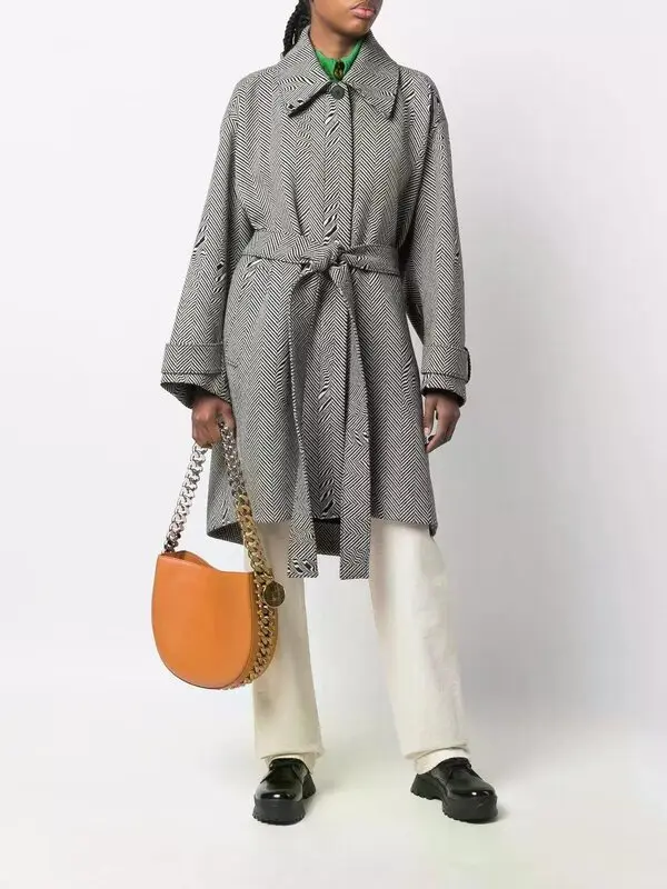 Stella McCartney Glitch Herringbone Coat