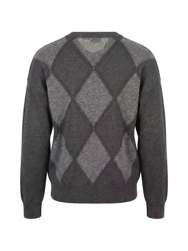 Peserico Argyle Sequin-embellished Sweater