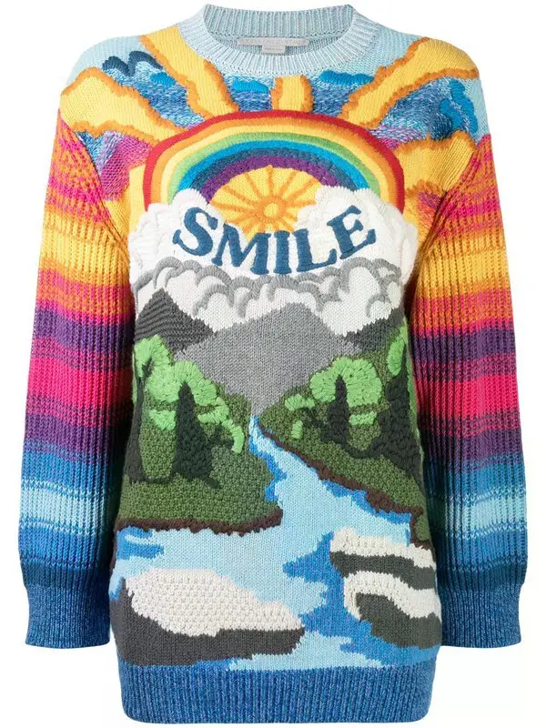 Stella McCartney Kind Intarsia Jumper - Blue