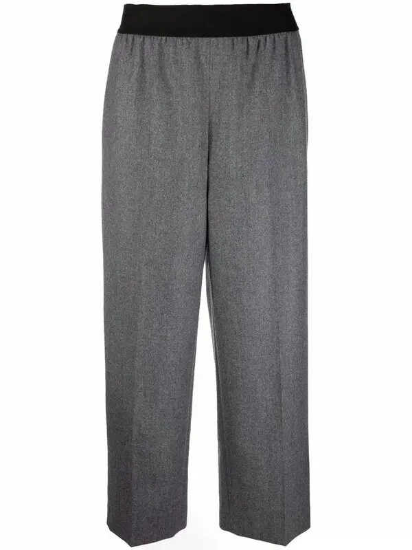 Stella McCartney Cropped Flannel Trousers - Grey