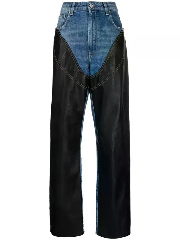 Stella McCartney Alter Mat Chap Panelled Jeans - Blue