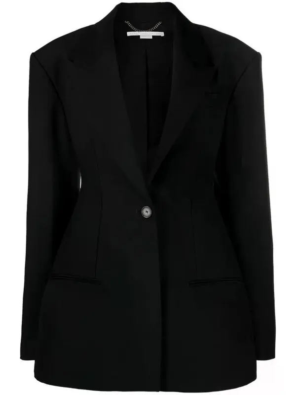 Stella McCartney Fitted-waist Single-breasted Blazer - Black