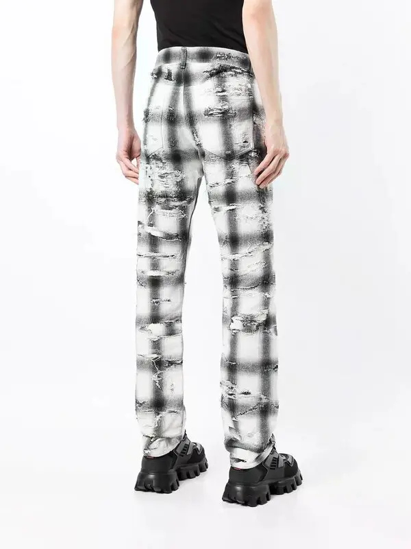 Givenchy Ripped Check Trousers