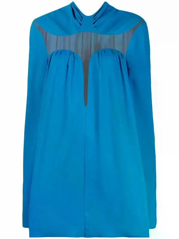 Stella McCartney Transparent-panel Short Dress - Blue