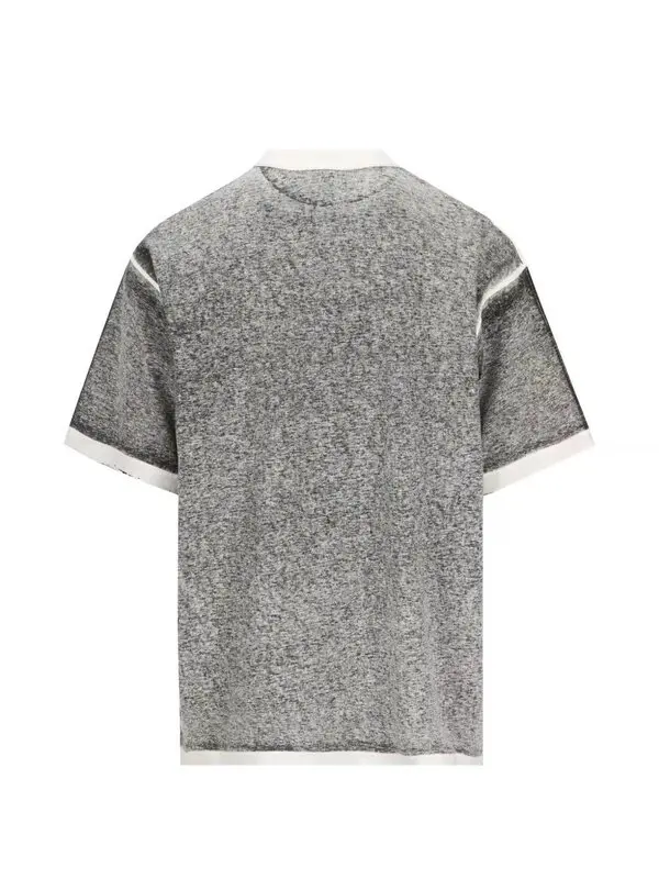 Balenciaga Logo-print Melange T-shirt - Grey