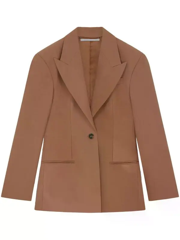 Stella McCartney Moulded Wool Single-breasted Blazer - Brown