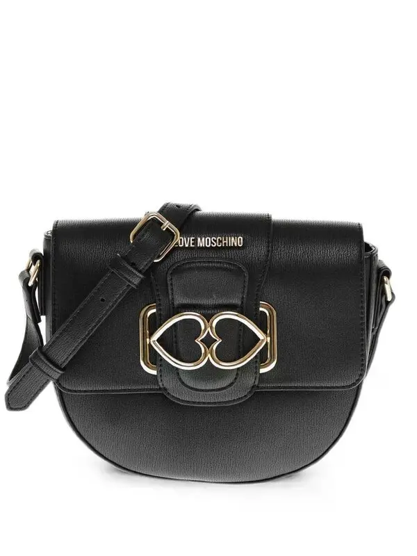 Moschino Heart-motif Shoulder Bag - Black