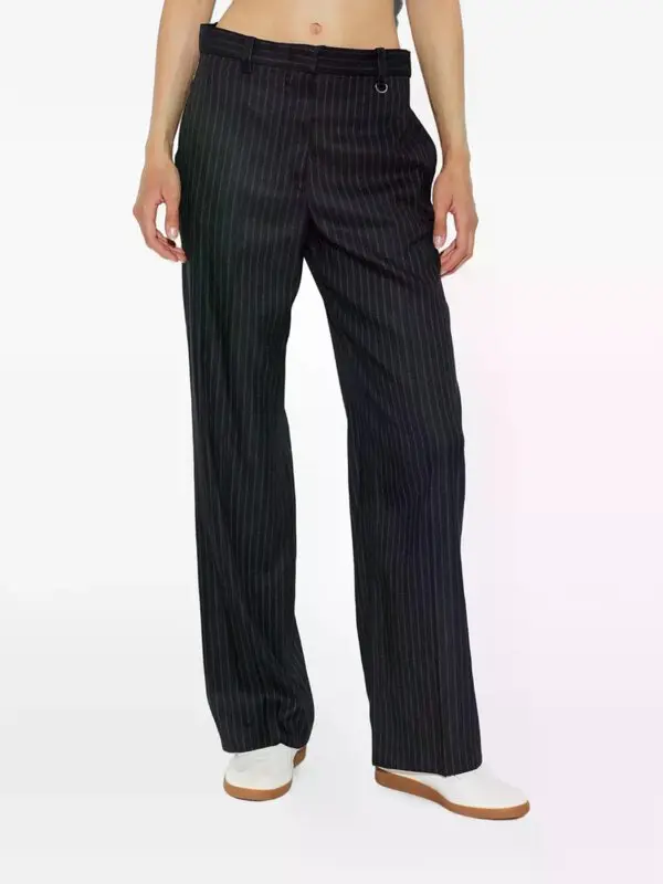 Isabel Marant Étoile Noanda Pinstriped Trousers - Black