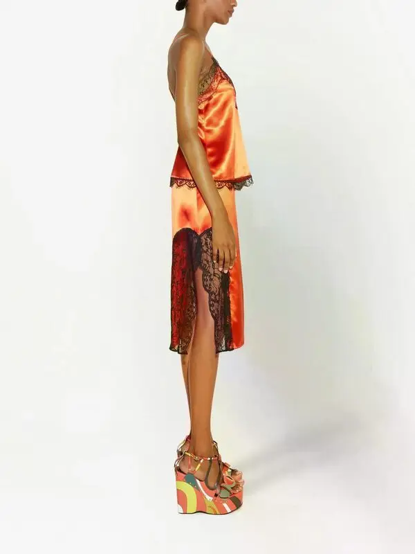 Emilio Pucci Lace-embroidered Midi Skirt