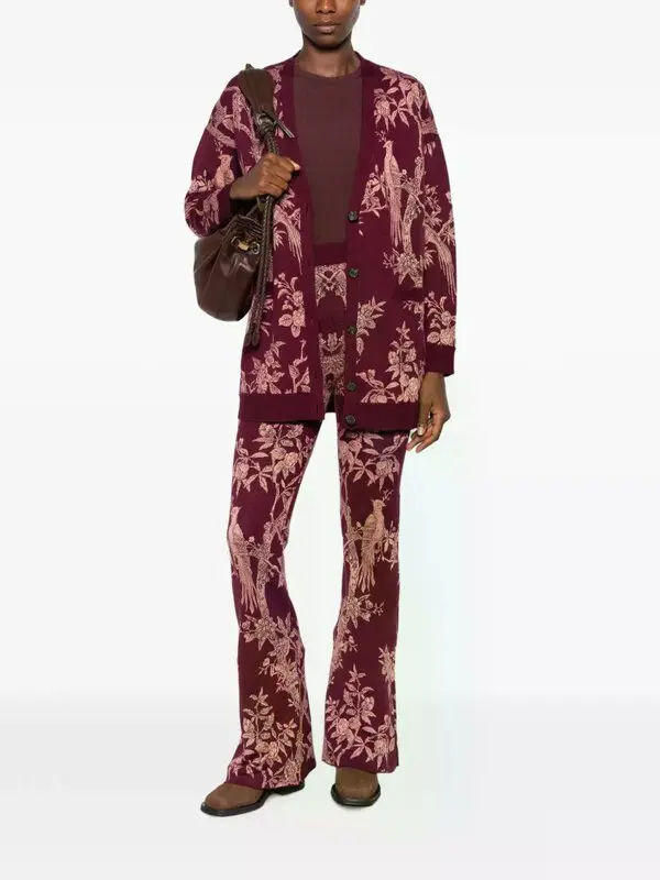 Etro Floral Jacquard V-neck Cardigan