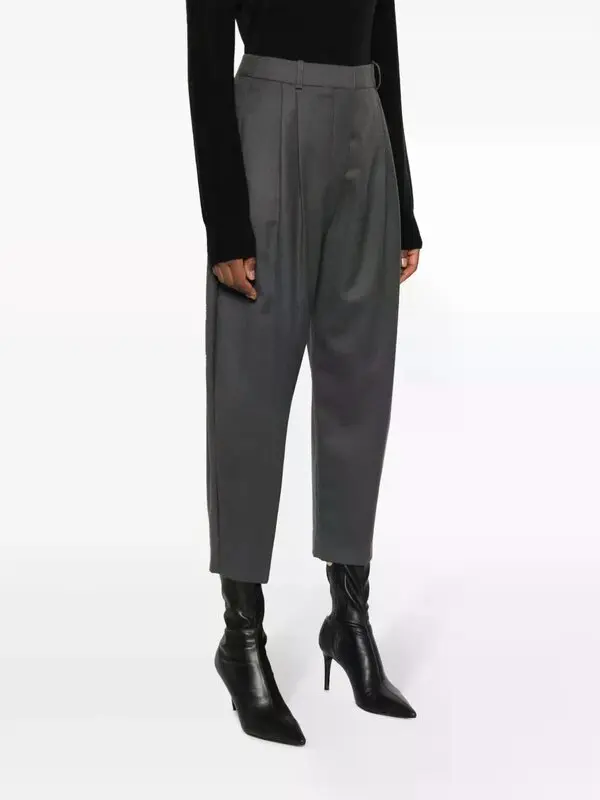 Stella McCartney Cropped Pleated Wool Trousers