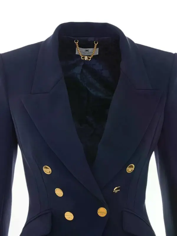 Elisabetta Franchi Double-breasted Logo-cuff Jacket
