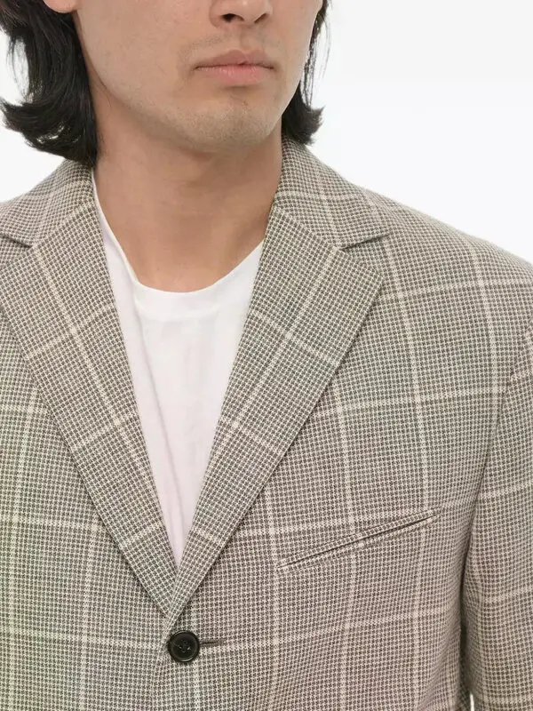 Corneliani Checked Single-breasted Circle Blazer