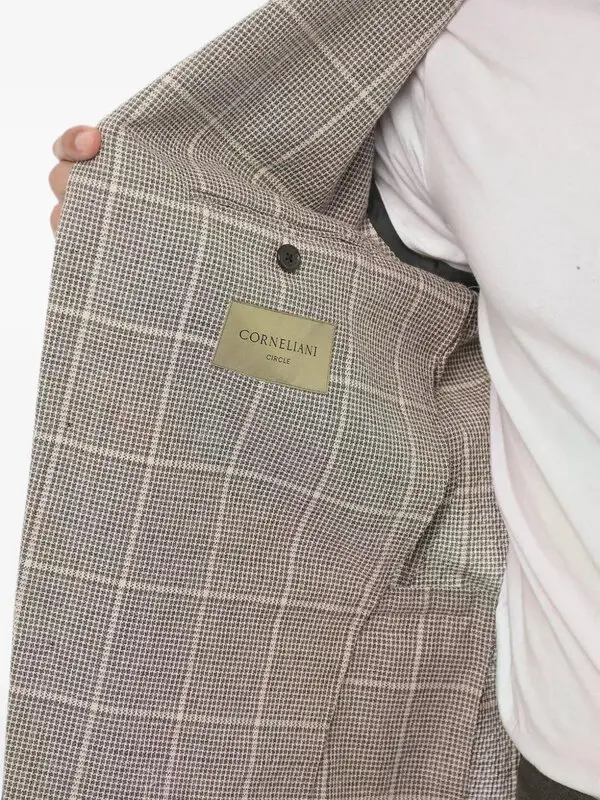 Corneliani Checked Single-breasted Circle Blazer