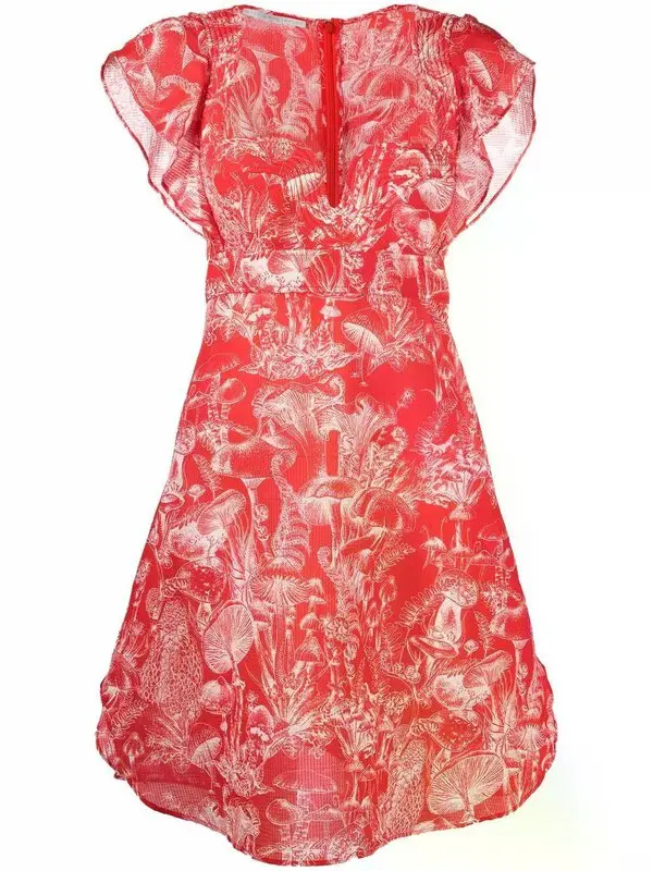 Stella McCartney Mushroom Print Short Dress