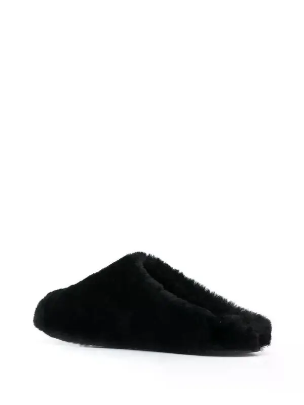 Givenchy Logo-plaque Shearling Slides