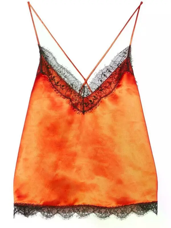 Emilio Pucci Lace-embroidered Camisole Top - Orange