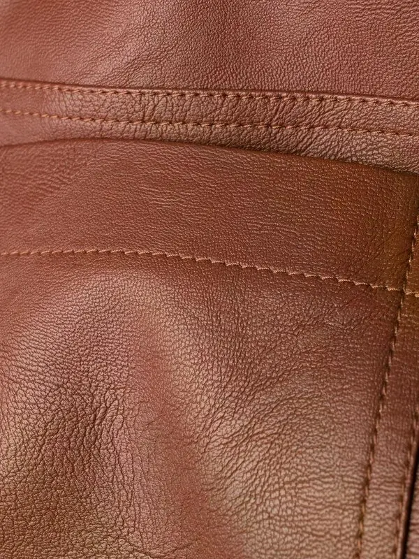 Stella McCartney Faux Leather Straight Leg Trousers