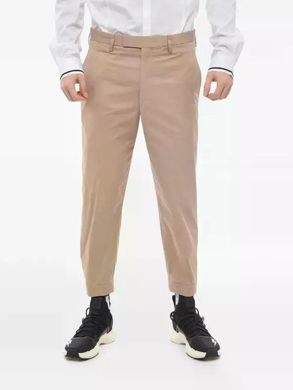 Neil Barrett Adjustable-ankle Cropped Tapered Trousers - Neutrals