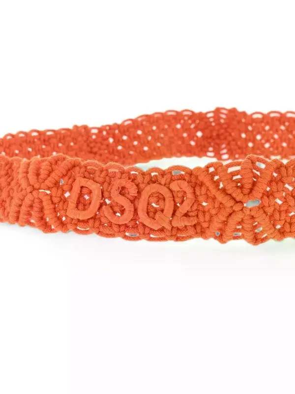 Dsquared2 Crochet Tassel-detail Cotton Belt