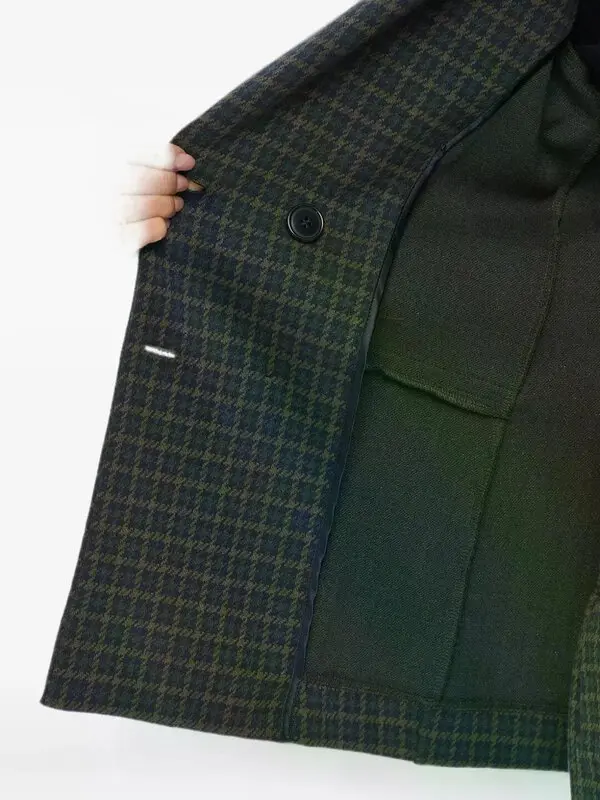 OBLÒ UNIQUE Double-breasted Houndstooth-pattern Blazer