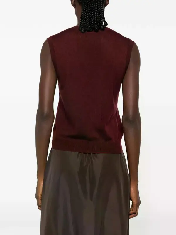 A.p.c. Sleeveless V-neck Knit Top
